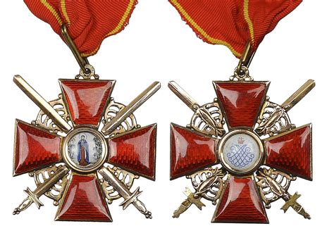 Знак Ордена Св Анны 2 й степени с мечами за военные заслуги Фирма «Эдуард Санкт Петербург