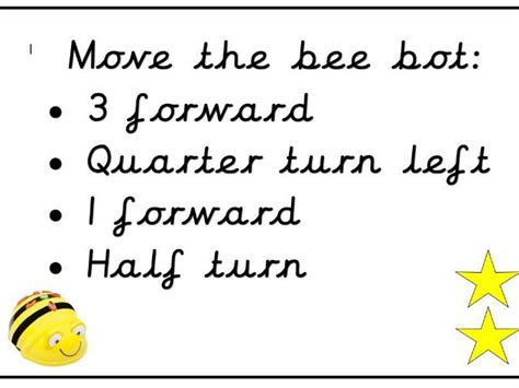 Bee Bot Cards Teaching Resources