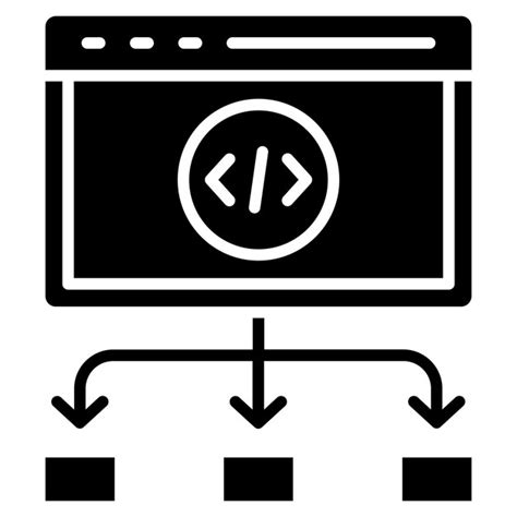 Premium Vector Framework Glyph Solid Black Illustration