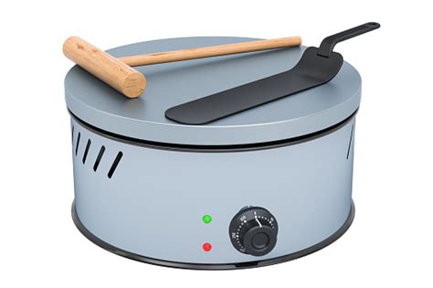 현대 팬케이크 제작자 또는 크레페 메이커입니다 흰색 배경에 고립 된 3 차원 렌더링 3차원 형태에 대한 스톡 사진 및 기타 이미지 3차원 형태 기계류 단일 객체