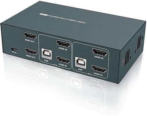 Kvm Switch HDMI Dual Monitor Extended Display 2 Port HDMI Kvm Extenderer And Kvm Extender Price