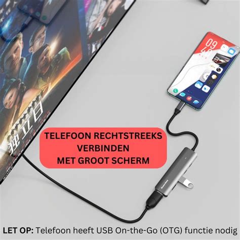 Opulfy In Usb C Hub Docking Station Hdmi Telefoon Tablet