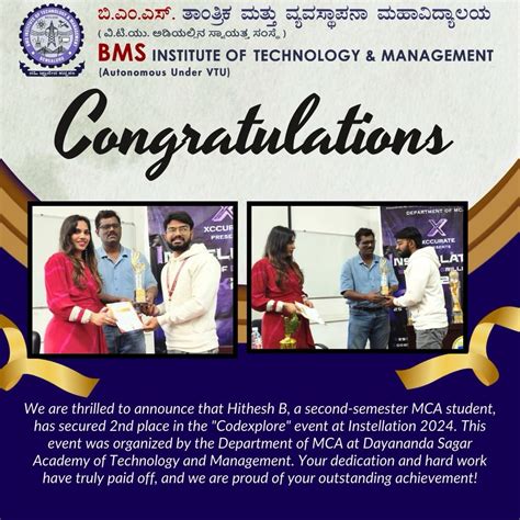 bms institute of technology and management on linkedin coding mca