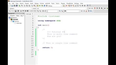 C Tutorial 3 Single And Multi Line Comments Youtube