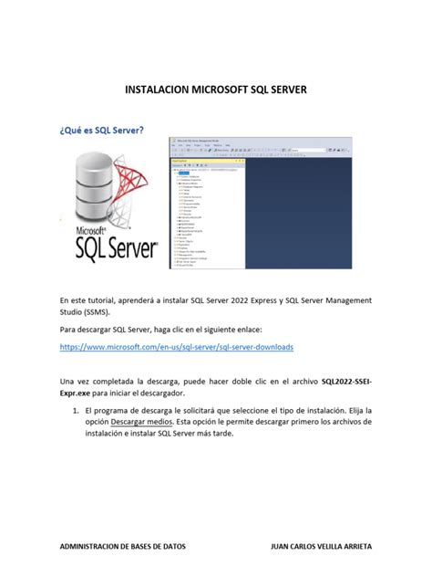3 Instalación Microsoft Sql Server Pdf Servidor Sql De Microsoft