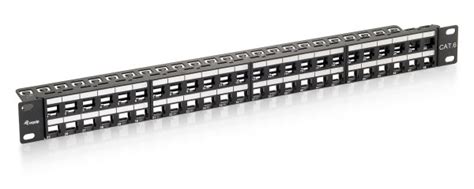 Equip Equip 48 Port Keystone Cat 6 Unshielded Patch Panel Black