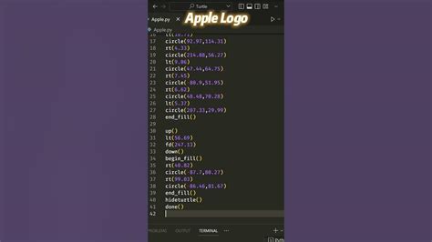 Apple Logo Python Turtle Grapics Youtube