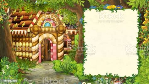 텍스트 프레임이 있는 농장 마을로 가는 길이 있는 만화 여름 장면 현장에 아무도 없음 어린이를 위한 그림 0명에 대한 스톡 벡터 아트 및 기타 이미지 Istock