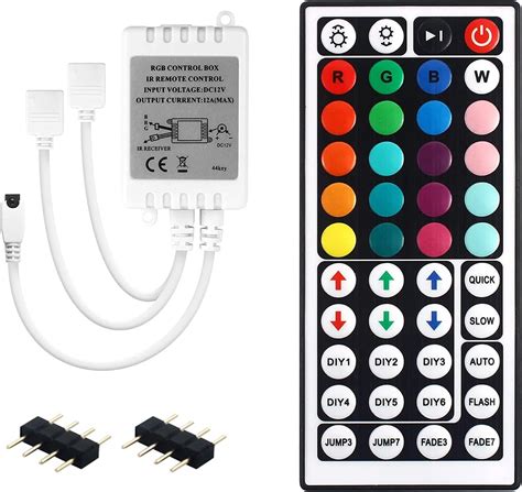 Dual Outputs 44 Keys Ir Remote Controller 4 Pin 2 Ports Rgb Control Box Rgb Led Strip Light