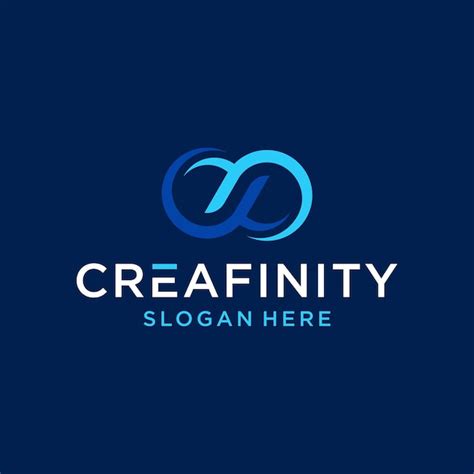 무한대 로고 디자인 서식 파일의 벡터 그래픽 프리미엄 벡터