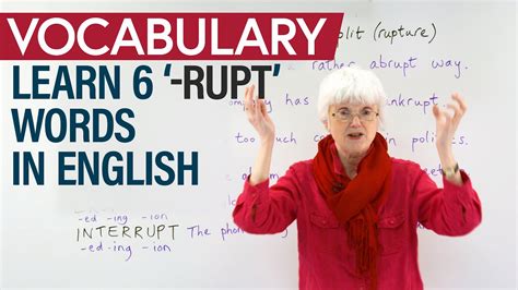Improve Your Vocabulary 6 English Words Ending In Rupt · Engvid