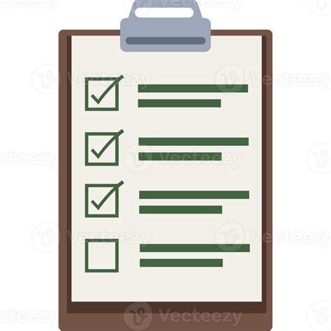 Clipboard With Checklist 49027537 Png