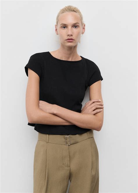 A Line Cotton Tee Women Mango Usa