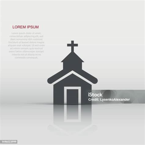 플랫 스타일의 교회 아이콘입니다 흰색 절연 배경에 채 플 벡터 일러스트 레이 션 종교적 건물 사업 개념입니다 건물 외관에 대한 스톡 벡터 아트 및 기타 이미지 Istock
