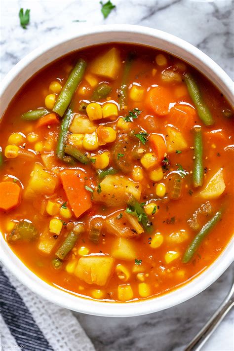 Slow Cooker Vegetable Soup Recipe Crockpot Vegetable Soup — Eatwell101