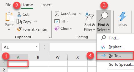 Excel Go To Cell Row Or Column Shortcuts Automate Excel