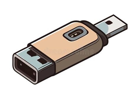 USB Stick Symbolizes Data Accessibility And Storage Stock Vector Illustration Of Security