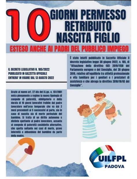 10 Giorni Permesso Retribuito Nascita Figlio Esteso Anche Ai Padri Del Pubblico Impiego Uil