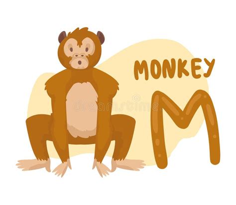 Letter M Monkey Cartoon Stock Illustrations Letter M Monkey Cartoon Stock Illustrations
