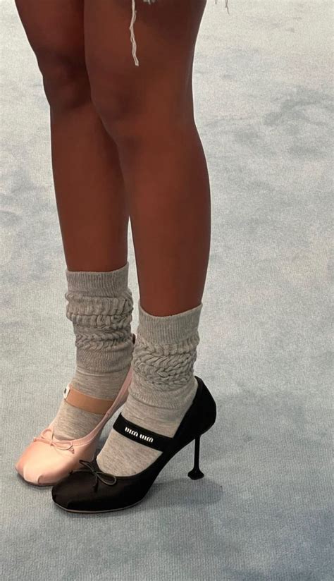 Pin By Gaby S On Zapatos In 2024 Socks And Heels Funky Shoes Miu Miu Heels