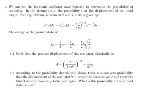 Solved We Can Use The Harmonic Oscillator Wave Function Chegg