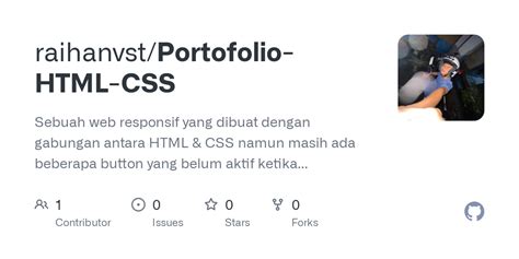 Github Raihanvstportofolio Html Css Sebuah Web Responsif Yang