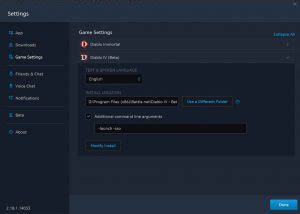 Diablo 4 Client Launch Parameters
