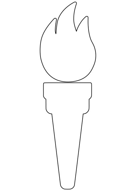 Shape Of Torch Free Printable Papercraft Templates