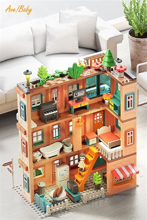 Большой кукольный домик-конструктор с реалистичными элементами ...