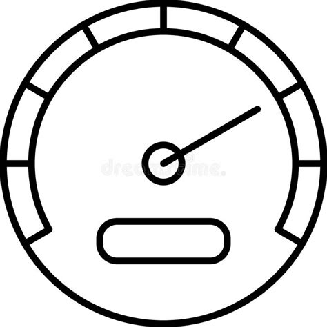 Speedometer Vector Thin Line Icons Set Dashboard Indicator Gauge