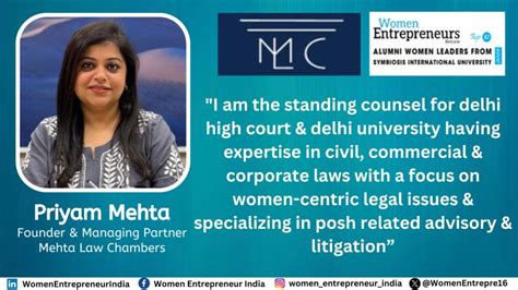 Women Entrepreneurs Review On Linkedin Priyam Mehta Managing Disputes With Years Of Civil