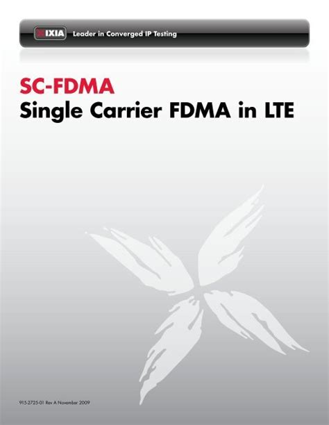 Sc Fdma Single Carrier Fdma In Lte Ixia