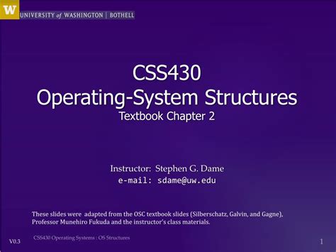 Ppt Css430 Operating System Structures Textbook Chapter 2 Powerpoint
