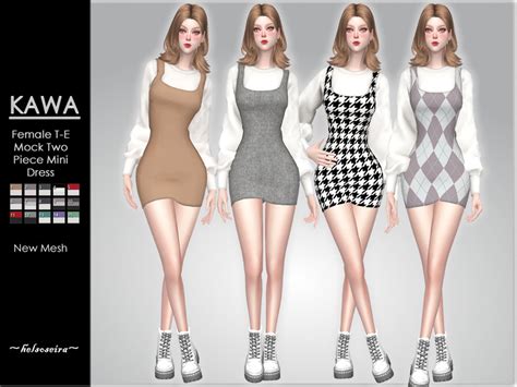 The Sims Resource Kawa 2 Piece Mini Dress