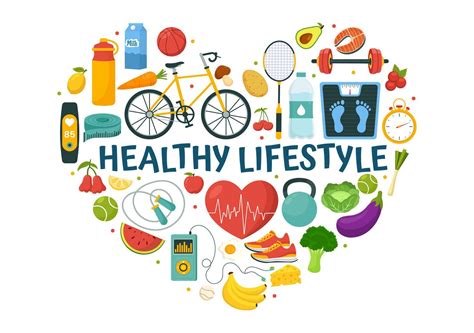 Healthy Lifestyle Vector Illustration With Organic Vegetables Or Fruit