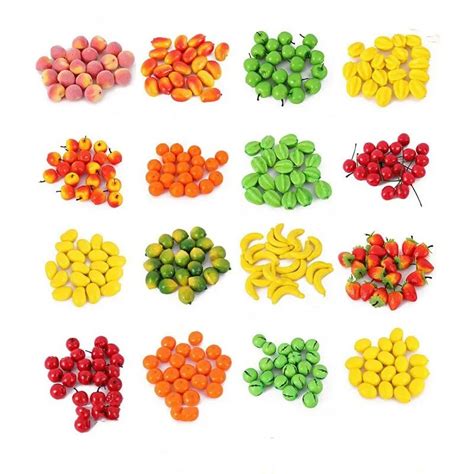 Badu Bg Мини изкуствени плодове и зеленчуци 10 бр симулативен модел от пяна за обучение
