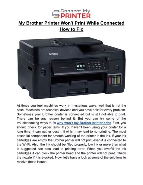 PPT My Brother Printer Won T Print While Connected How To Fix PowerPoint Presentation ID