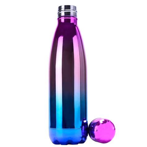 17 Ounce Chilly Stainless Steel Insulated Cola Shaped Water Bottle Keep