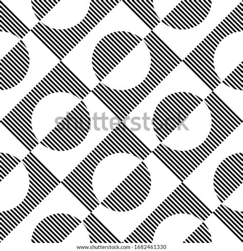 Op Art Monochrome Pattern Striped Half Stock Vector Royalty Free 1682461330 Shutterstock