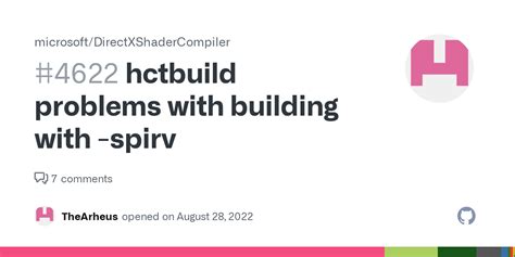 hctbuild problems with building with spirv · issue 4622 · microsoft directxshadercompiler · github