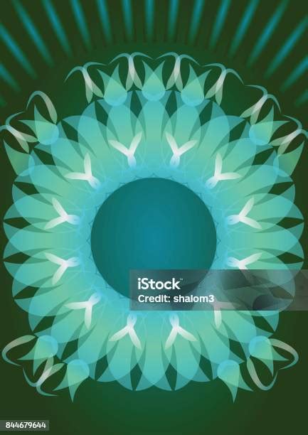 광학 예술 스타일 3 차원 환상에에서 원 모양으로 어두운 녹색 세로 배경 0명에 대한 스톡 벡터 아트 및 기타 이미지 0명 3차원 형태 개념 Istock