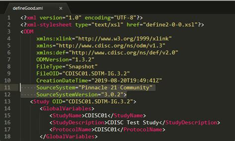 P21 Community 31 Vml Issues When Generating Definexml Pinnacle 21