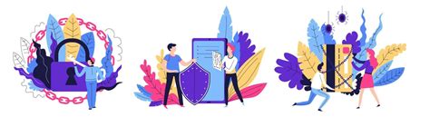 Cyber Security And Safety Of Personal Data In Web 17670034 Vector Art
