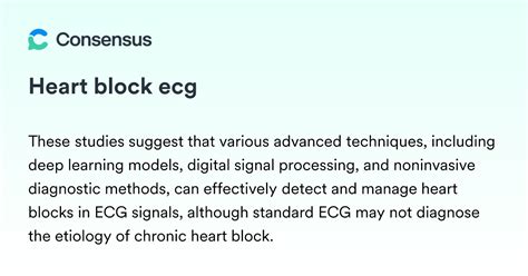 Heart Block Ecg Consensus Academic Search Engine