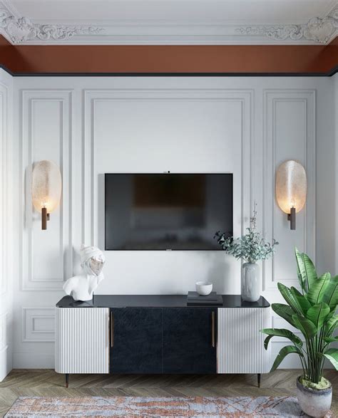 Дизайн стенки под тв в гостиной Каркасный дом Дизайн Декор тумбы под телевизор