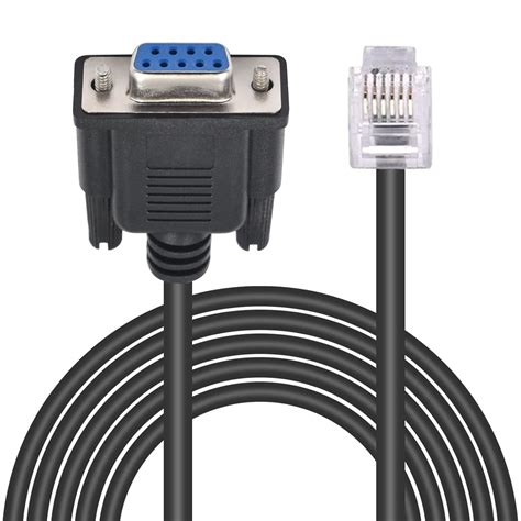 Poyiccot Db9 To Rj11 Serial Adapter Cable Rs232 Db9 Female To Rj11 Rj12 6p6c Lan