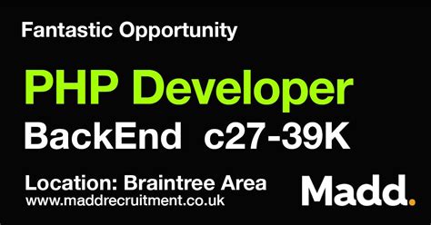Engine Recruitment Ltd Php Developers Dont Miss Out On This Job Upto39k Nr Braintree If