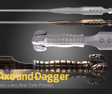 Artstation Axe And Dagger Tutorial Full Process Tutorials