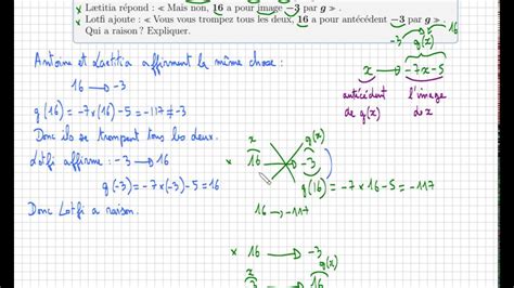 Fonction • Exercice Pour Ne Plus Confondre Image Et Antécédent • Troisième Seconde Youtube