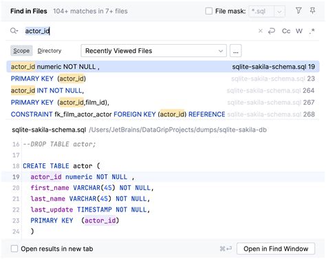 Search And Replace Content In Files Datagrip Documentation